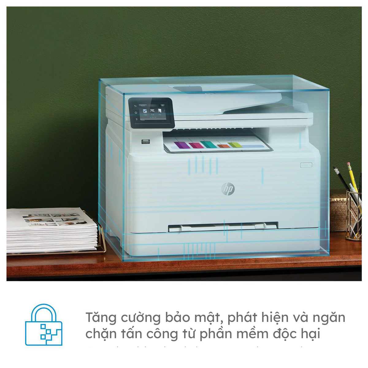 Máy in màu HP LaserJet Pro MFP M283fdw 7KW75A - In, Scan, Copy, Fax